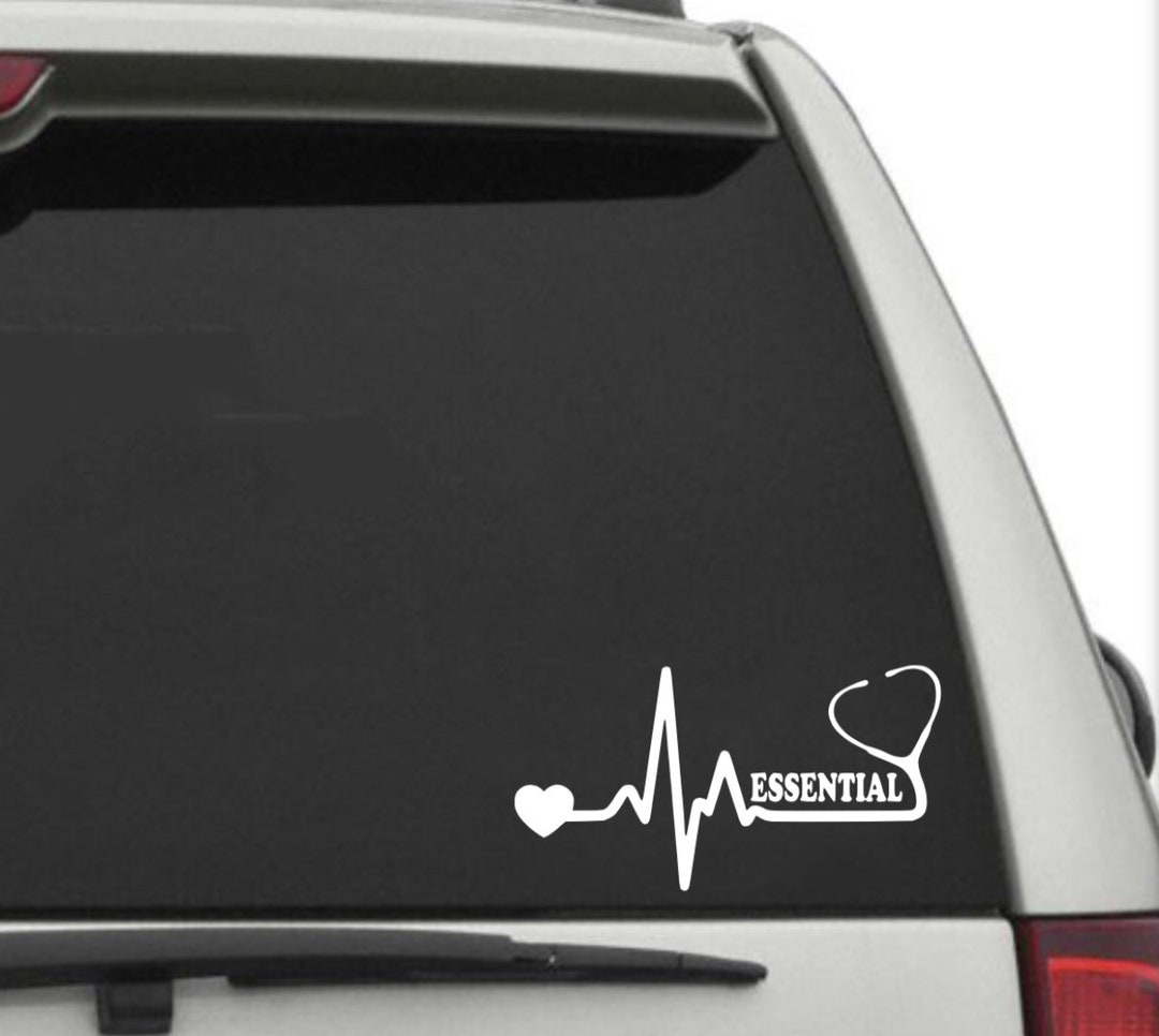 Essential Worker Decal, Essential Worker Car Decal, Gift for Essential ...
