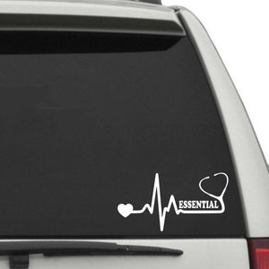Essential Worker Decal, Essential Worker Car Decal, Gift for Essential ...