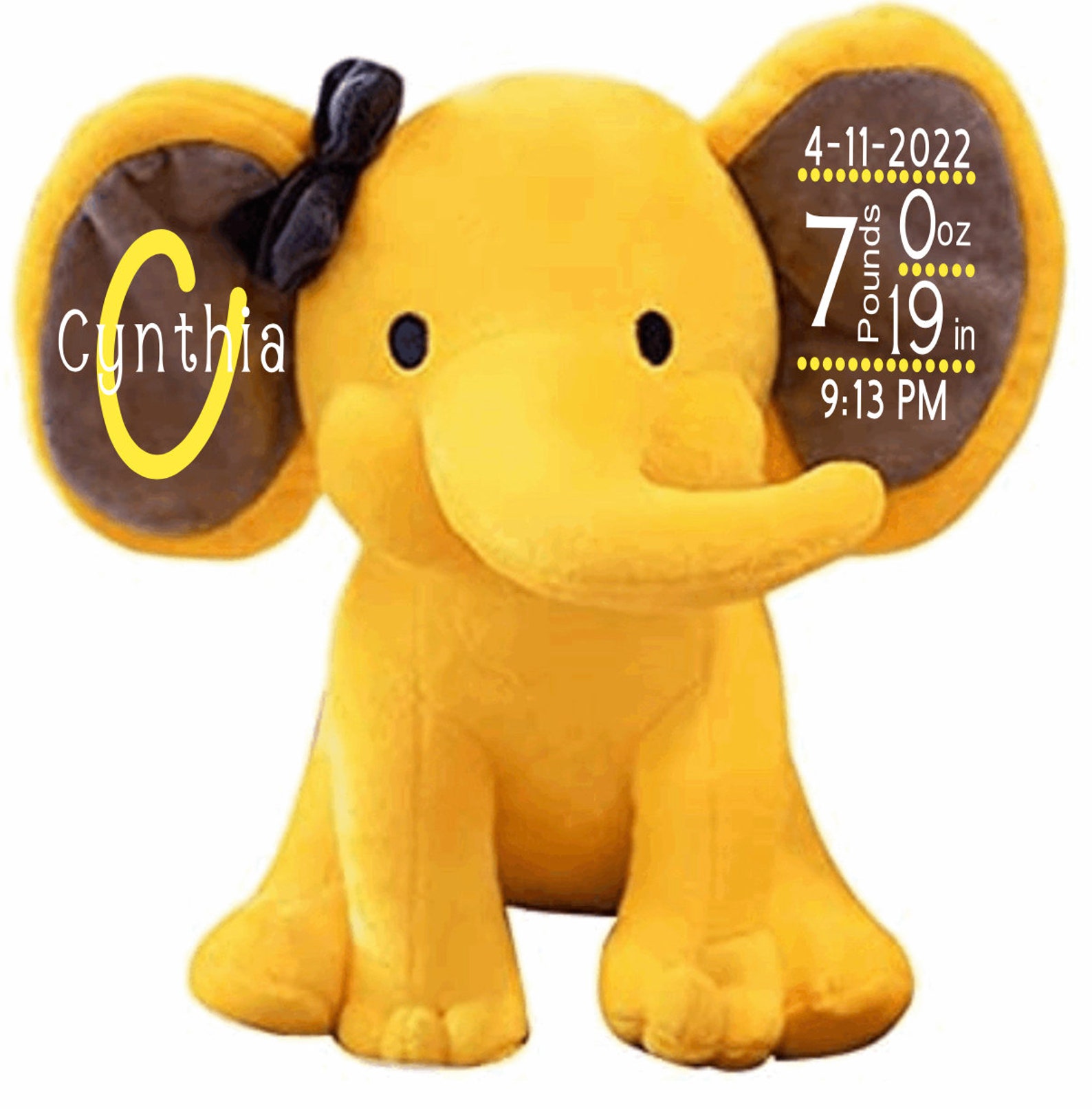 Birth Stats Elephant Birth Announcement Elephant Birth Stats - Etsy