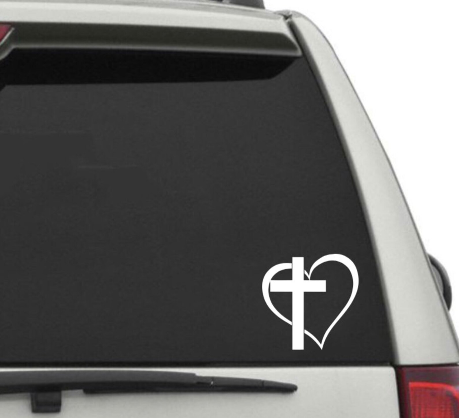 Religious Decal Religious Cross Decal Religious Heart Decal - Etsy