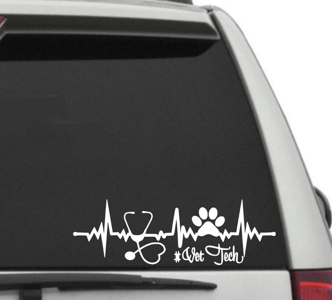 Vet Tech Decal, Hashtag Vet Tech Decal, Vet Tech Life, Gift for Vet ...