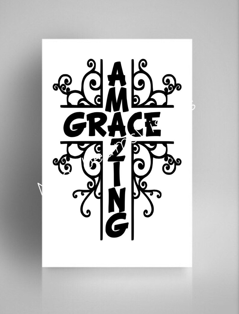 Amazing Grace Sign Amazing Grace Wall Art Amazing Grace | Etsy