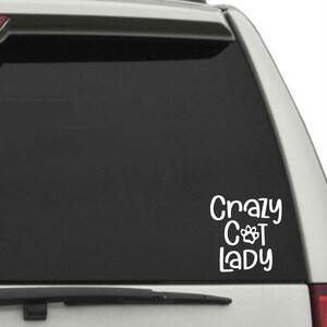 Cat Lady Decal, Crazy Cat Lady Decal, Crazy Cat Lady Car Decal, Cat ...