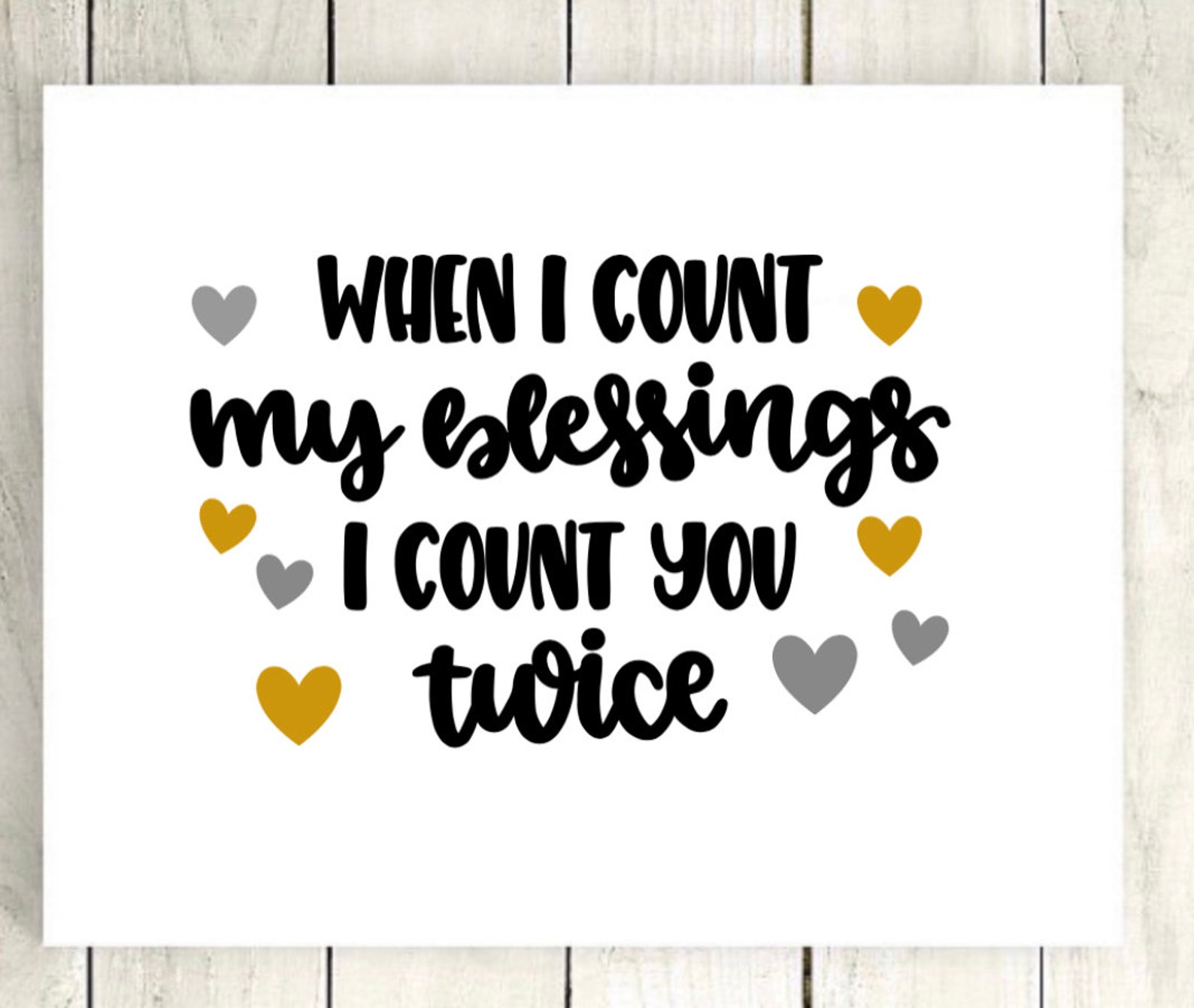 When I Count My Blessings I Count You Twice, Baby Wall Decor, Nursery ...