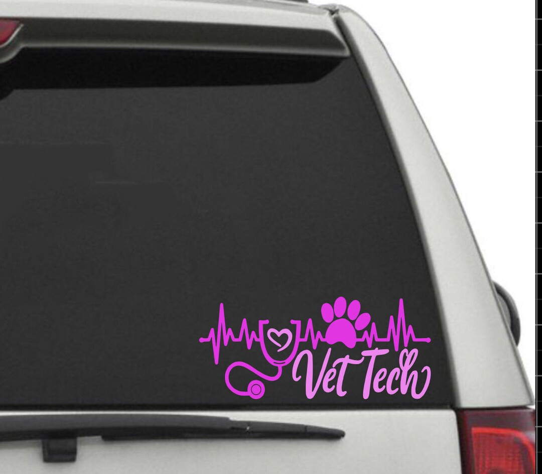 Vet Tech Window Decal, Vet Tech Gift, Vet Tech Sticker, Gift for Vet ...