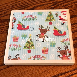 Christmas Coasters, Ceramic Christmas Coasters, Ceramic Tile Coasters ...