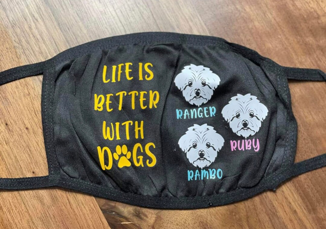 Dog Face Mask, Cloth Dog Mask, Custom Dog Face Mask, Personalized Face ...