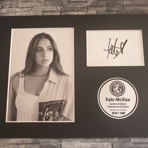 Tate Mcrae Signed Autograph Display Limited Edition 8x6 Inches Fully ...