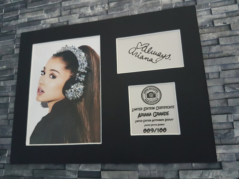 Ariana Grande Signed Autograph Display Fully Mounted and | Etsy