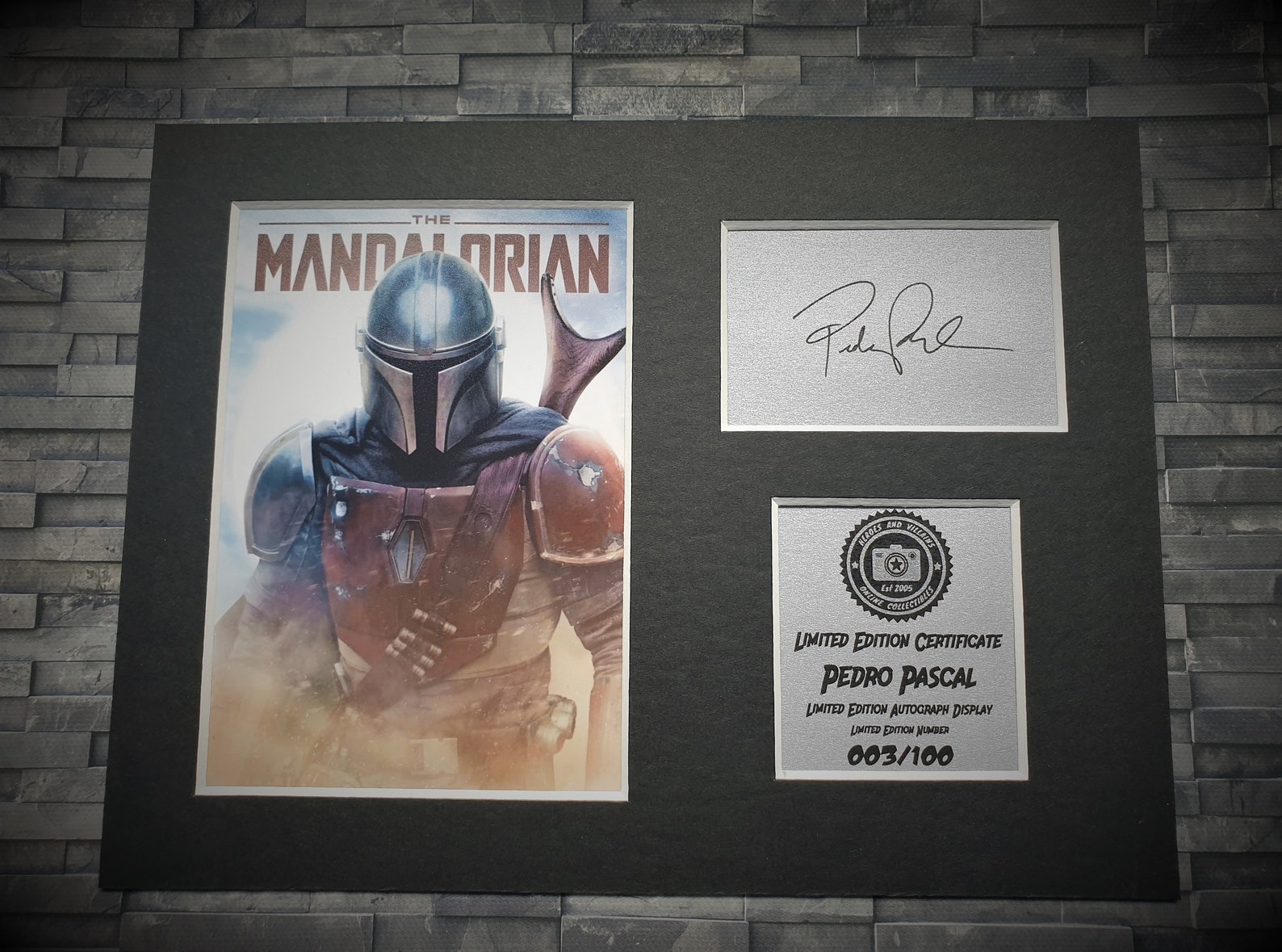 Pedro Pascal Signed Autograph Display the Mandalorian - Etsy UK