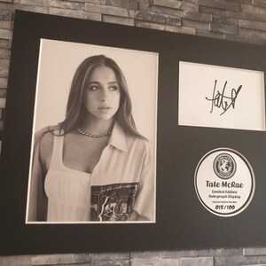 Tate Mcrae Signed Autograph Display - Limited Edition - 8x6 Inches ...