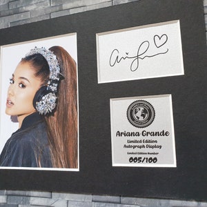 Ariana Grande Signed Autograph Display Fully Mounted and - Etsy Canada