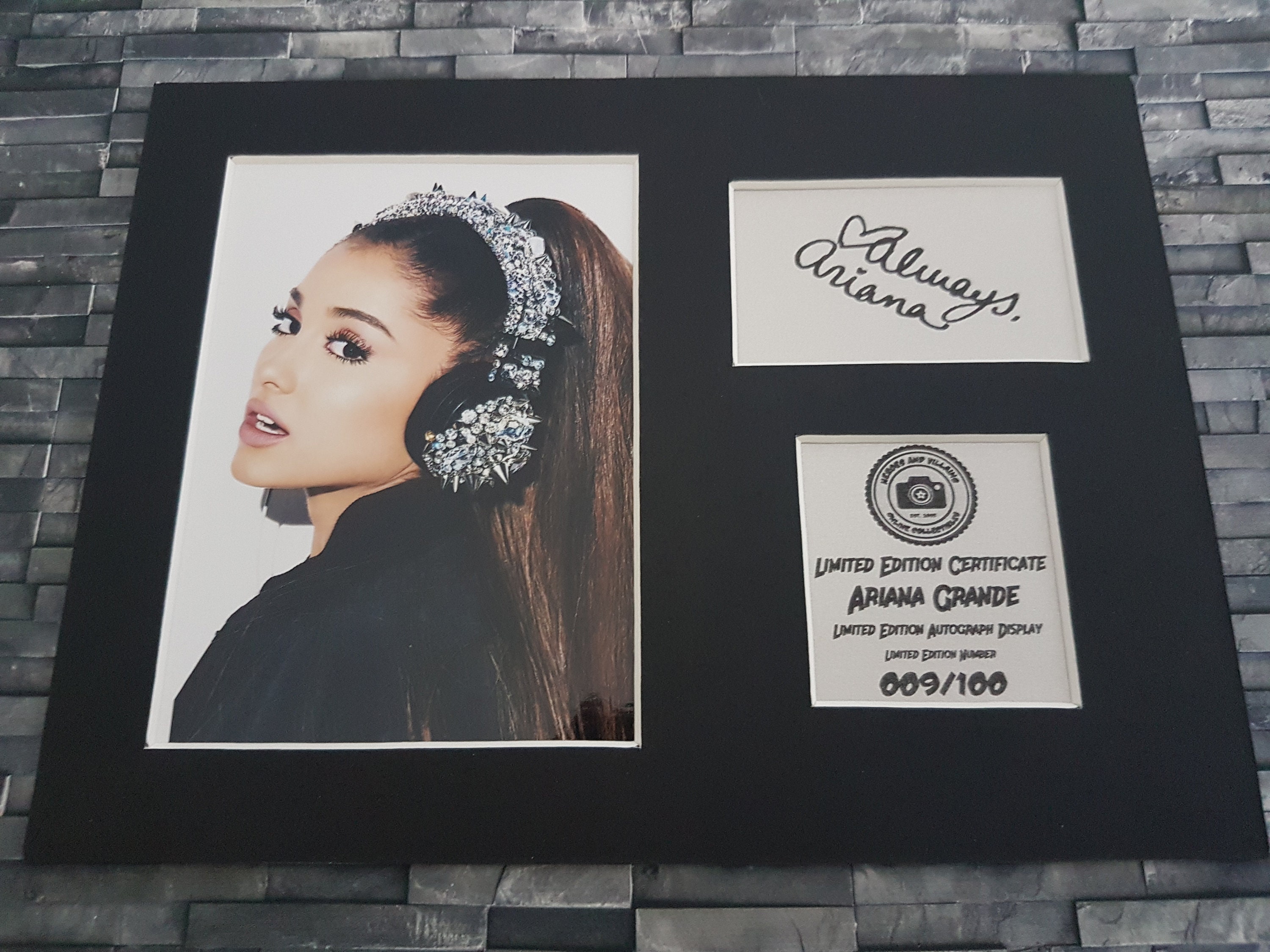 Ariana Grande Signed Autograph Display Fully Mounted and | Etsy