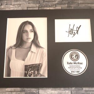 Tate Mcrae Signed Autograph Display - Limited Edition - 8x6 Inches ...