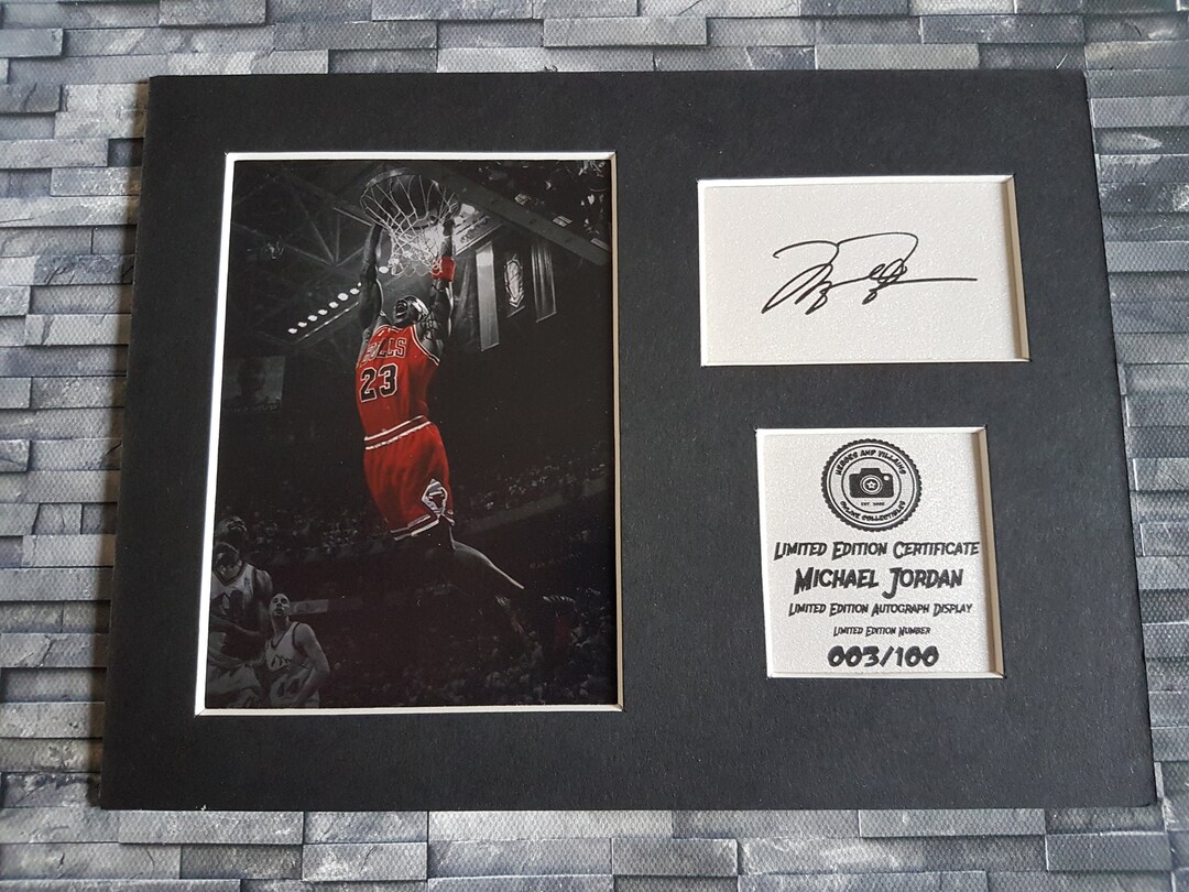 Michael Jordan Limited Edition Signed Autograph Display - Mounted, 8x6 ...