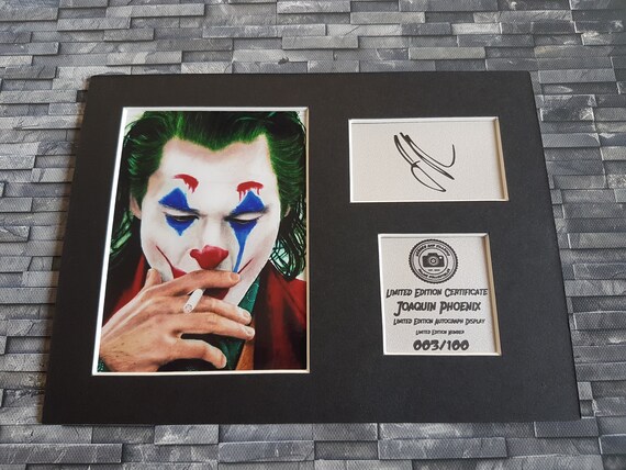 Joaquin Phoenix Signed Autograph Display The Joker Limited | Etsy