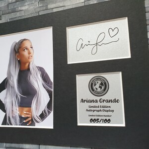 Ariana Grande Signed Autograph Display Fully Mounted and - Etsy Canada
