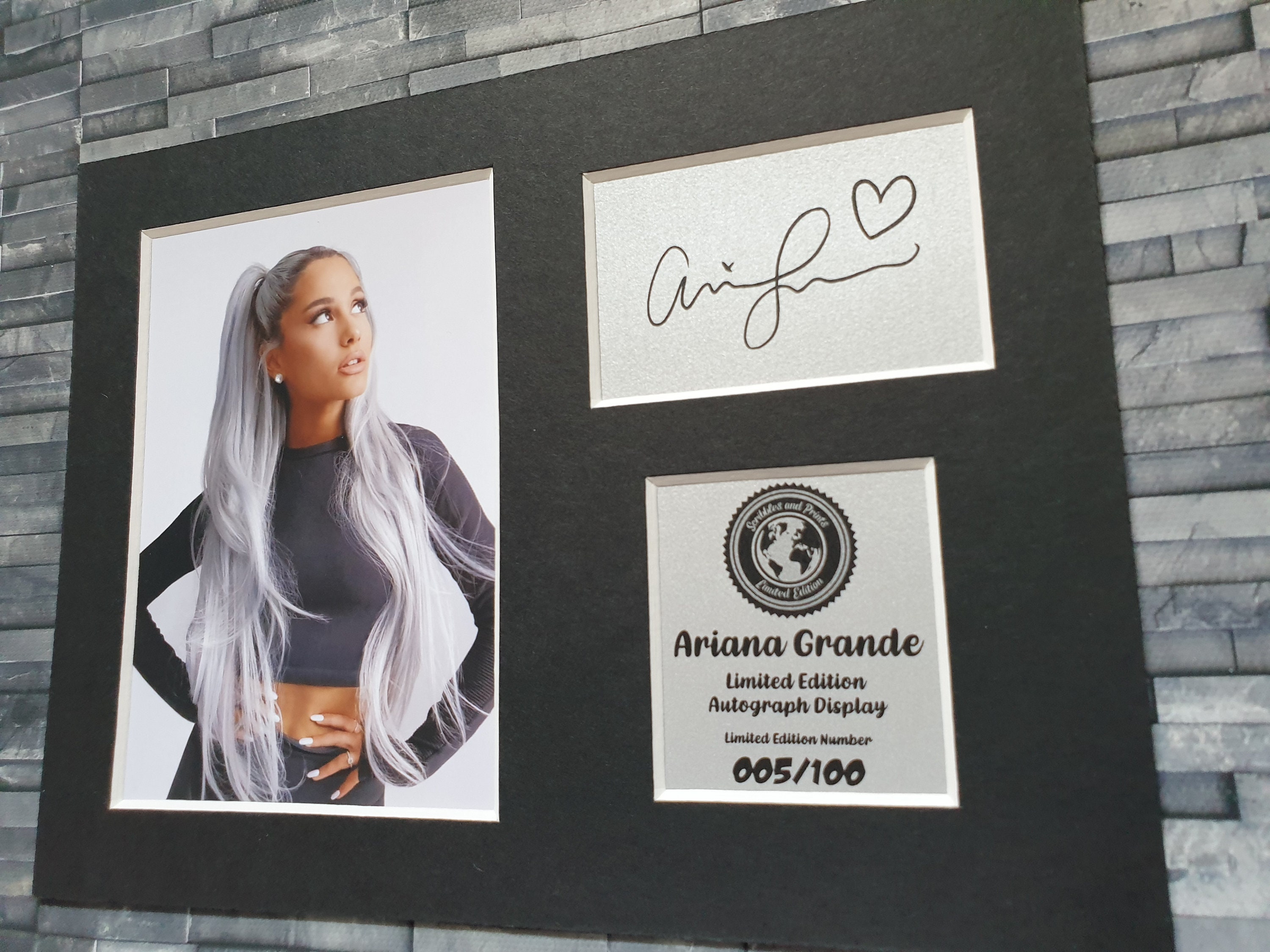 Ariana Grande Signed Autograph Display Fully Mounted and - Etsy Canada