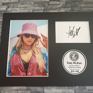 Tate Mcrae Signed Autograph Display - Limited Edition - 8x6 Inches ...