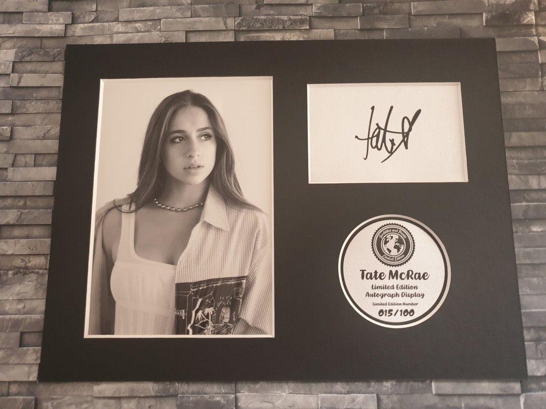 Tate Mcrae Signed Autograph Display Limited Edition 8x6 Inches Fully Mounted and Ready to Be ...