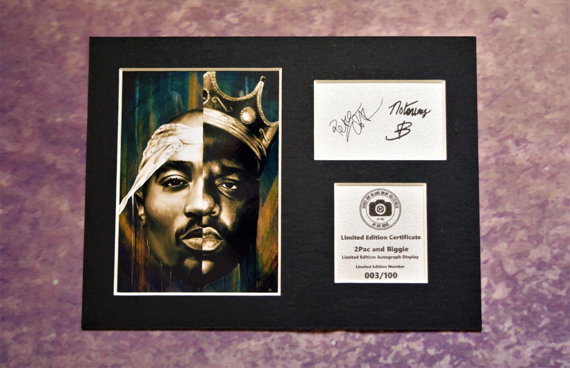2pac and Biggie Signed Autograph Display Mounted and Ready - Etsy India