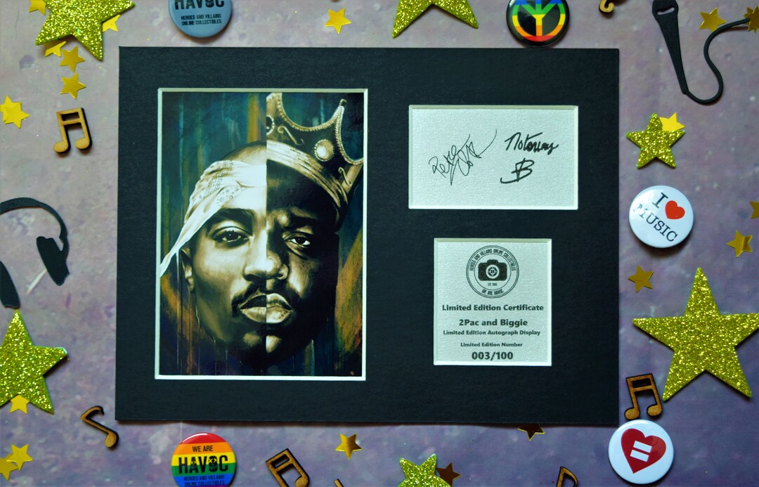 Buy 2pac and Biggie Signed Autograph Display Mounted and Ready to Be ...