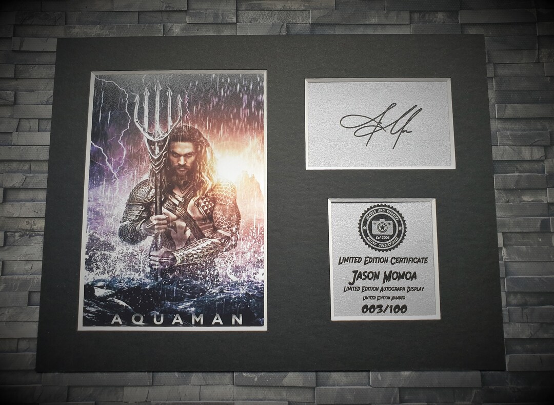Jason Momoa Signed Autograph Display - Aquaman - Justice League ...