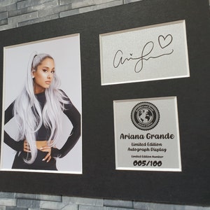 Ariana Grande Signed Autograph Display Fully Mounted and - Etsy Canada