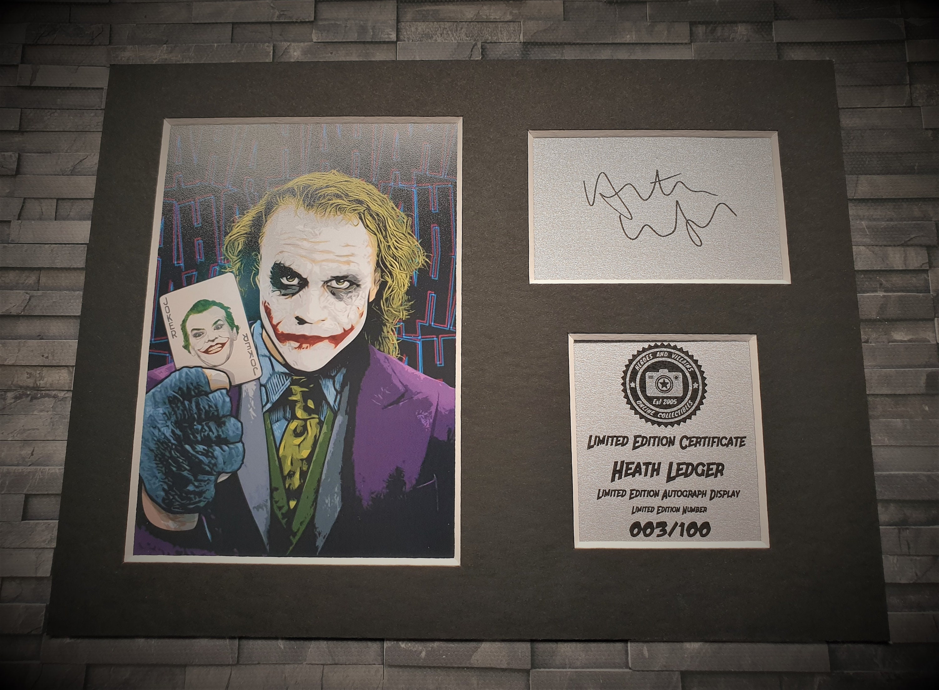 Jack Nicholson Joker Heath Ledger Autograph