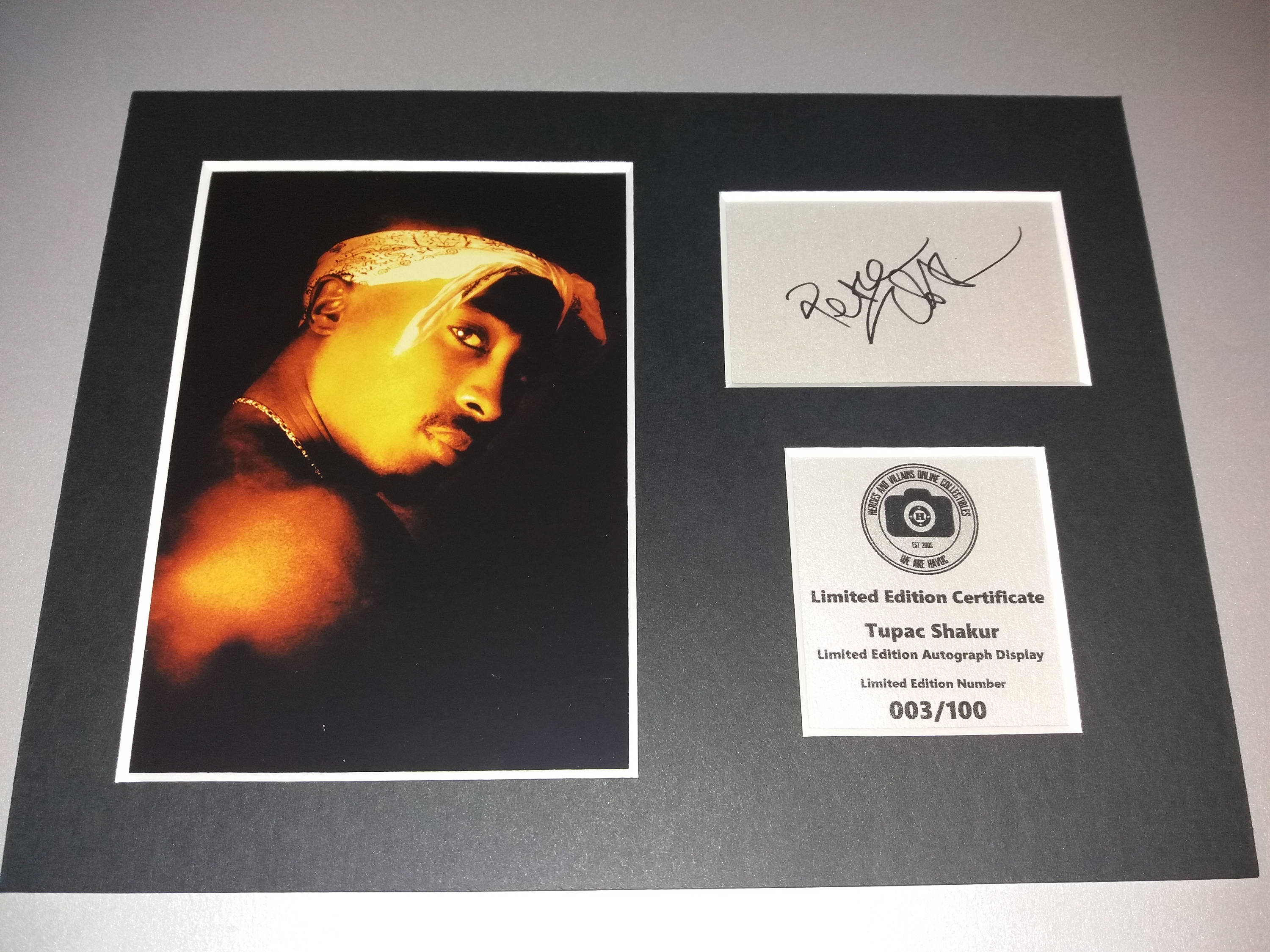 Tupac Shakur 2pac Signed Autograph Display Mounted And | Etsy