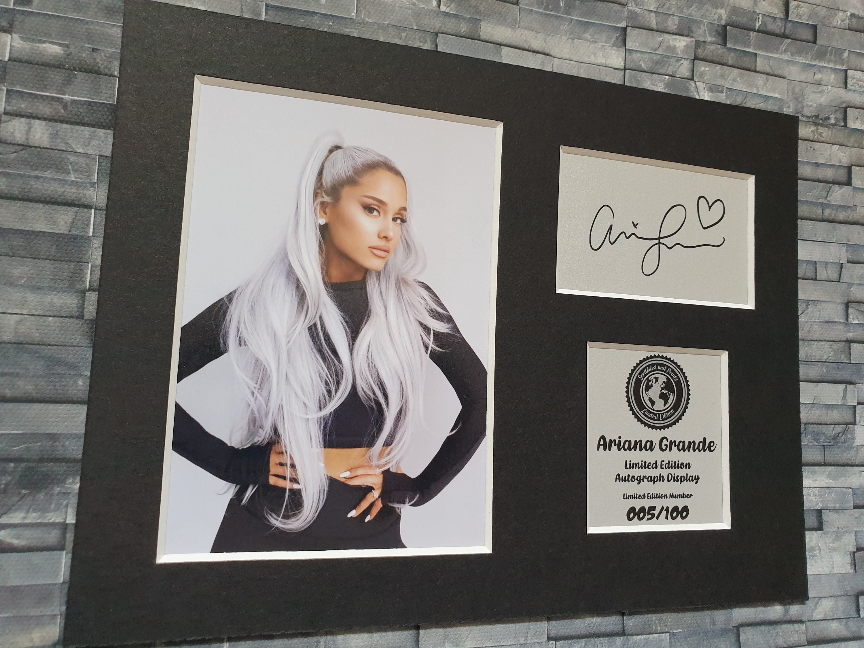 Ariana Grande Signed Autograph Display Fully Mounted and - Etsy Canada