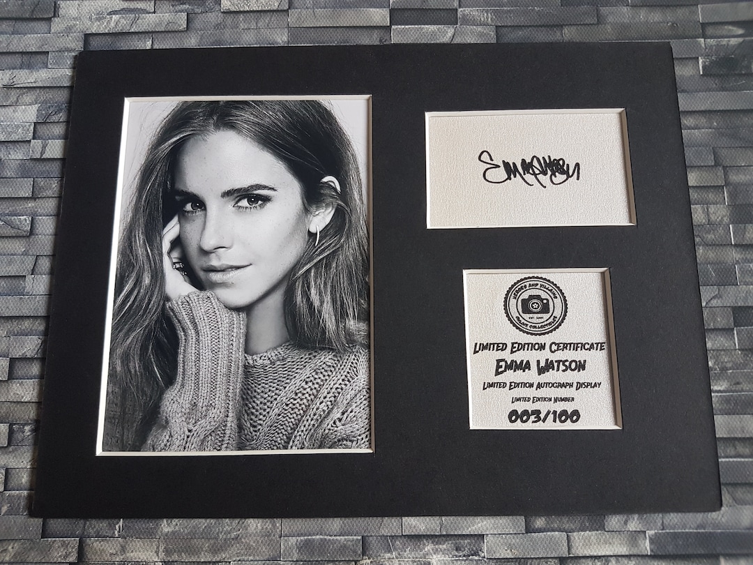 Emma Watson Signed Autograph Display Limited Edition Fully Mounted and ...