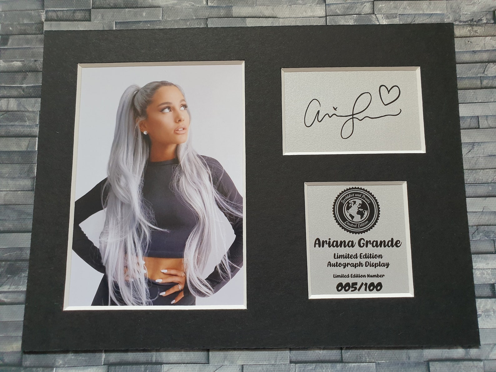 Ariana Grande Signed Autograph Display Fully Mounted and - Etsy Canada
