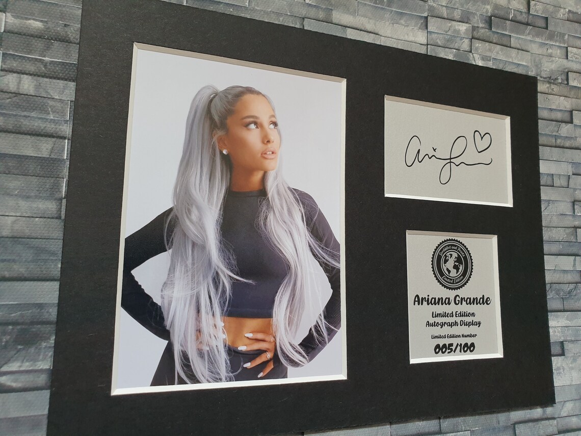 Ariana Grande Signed Autograph Display Fully Mounted and - Etsy Canada