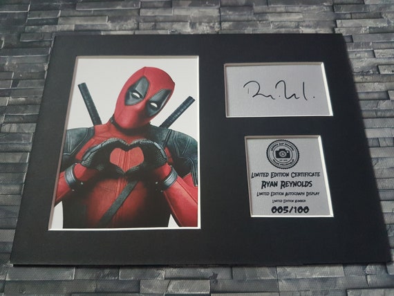 Ryan Reynolds Signed Autograph Display Deadpool Limited | Etsy