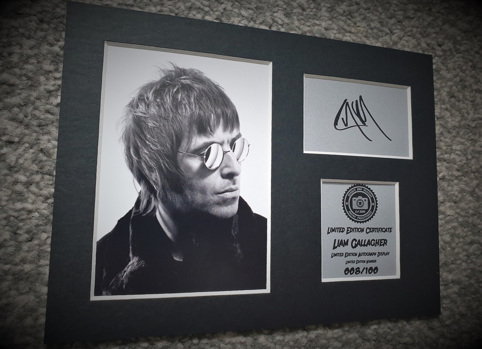 Liam Gallagher Signed Autograph Display Fully Mounted and | Etsy