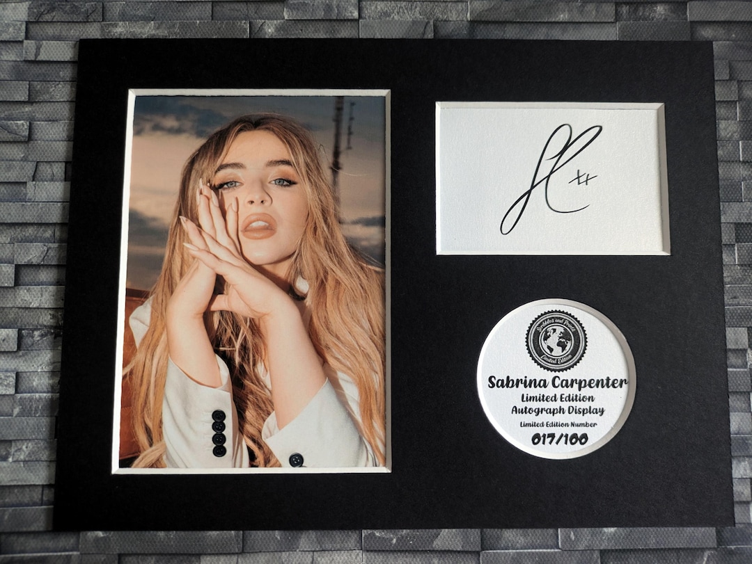 Sabrina Carpenter Limited Edition Signed Autograph Display - Mounted ...