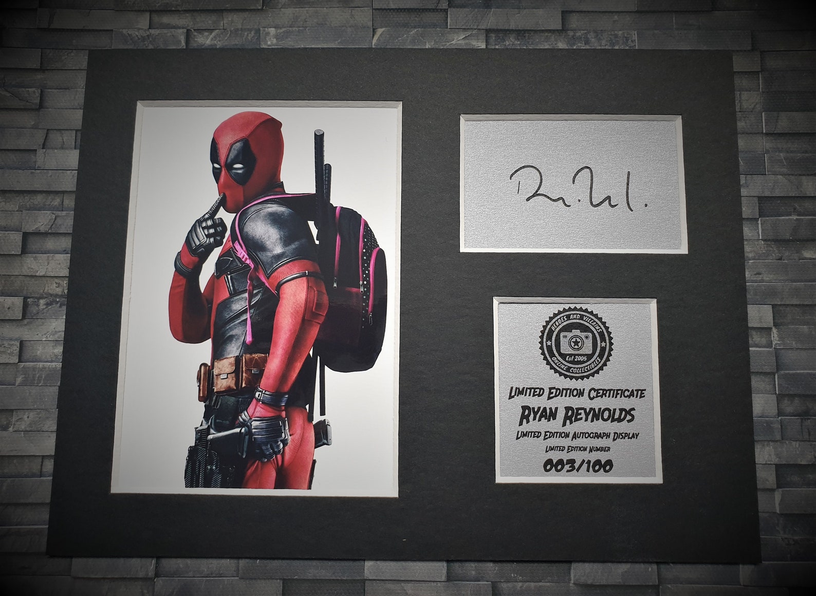 Ryan Reynolds Signed Autograph Display Deadpool Limited - Etsy UK