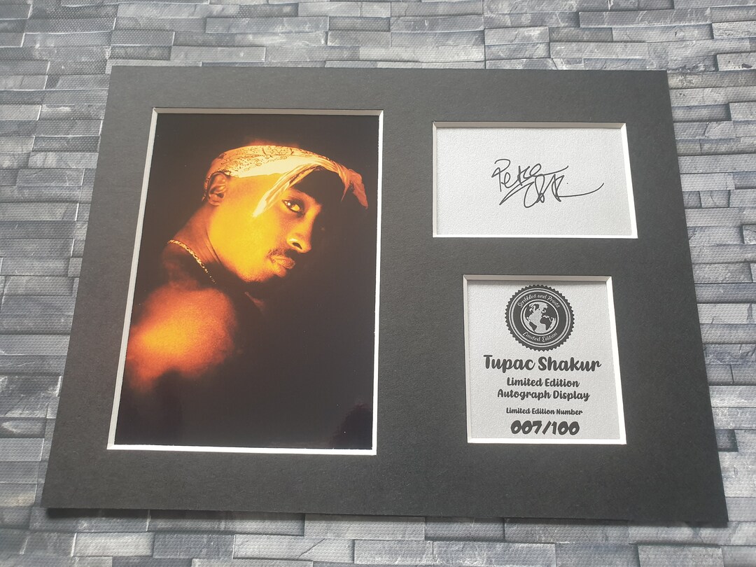 Tupac Shakur 2pac Signed Autograph Display Mounted And - Etsy.de