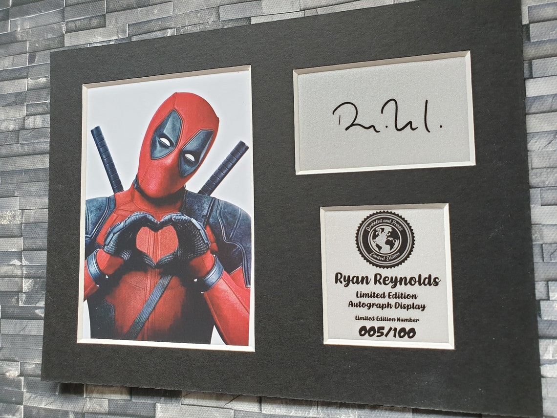 Ryan Reynolds Signed Autograph Display Deadpool Limited - Etsy UK
