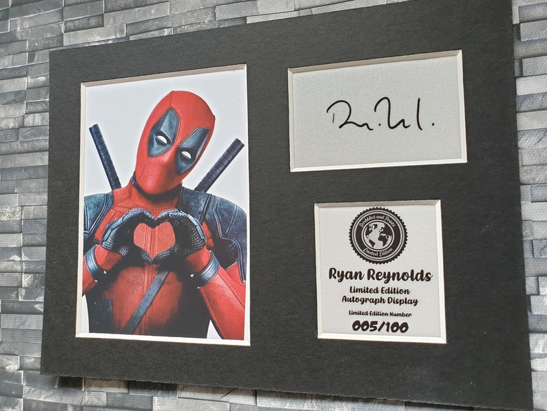 Ryan Reynolds Signed Autograph Display Deadpool Limited - Etsy UK