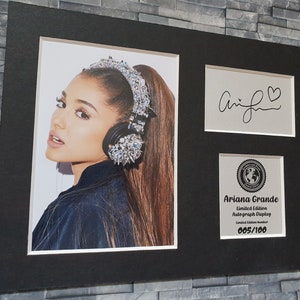 Ariana Grande Signed Autograph Display Fully Mounted and - Etsy Canada