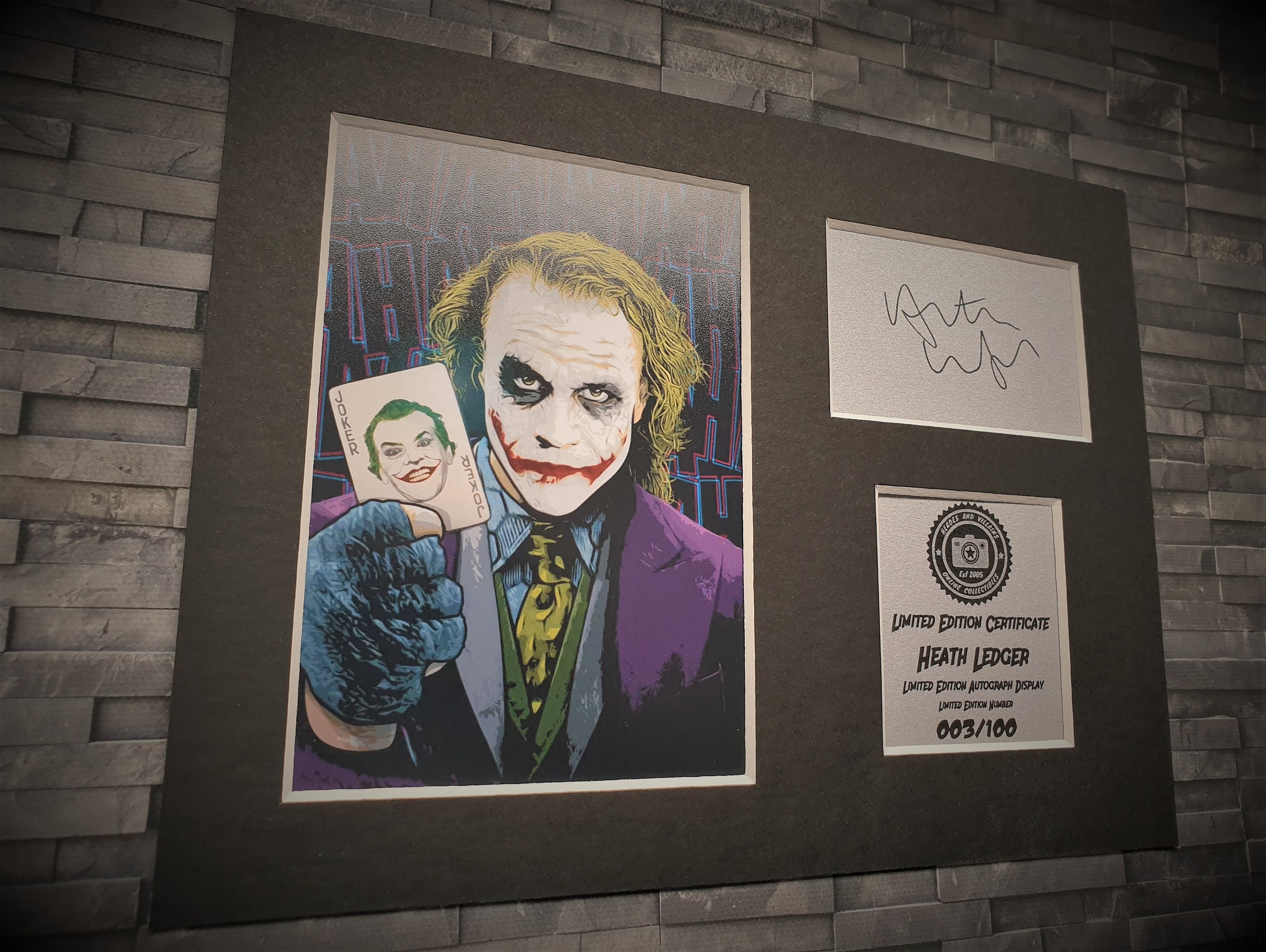 Jack Nicholson Joker Heath Ledger Autograph