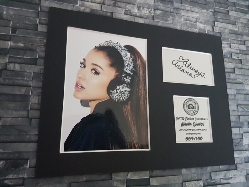 Ariana Grande Signed Autograph Display Fully Mounted and | Etsy