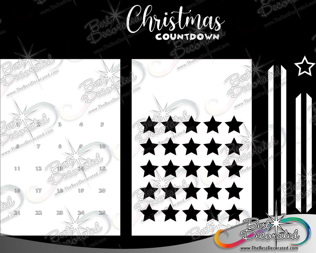 Christmas Countdown Digital File. to Make Your Own Christmas Advent ...