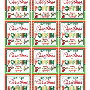 Christmas Pop It Fidget Gift Tags, Christmas Gifts, Teacher Gifts, Pop ...