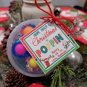 Christmas Pop It Fidget Gift Tags Gifts Teacher Gifts Pop-it Gift ...