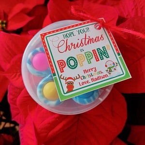 Christmas Pop It Fidget Gift Tags, Christmas Gifts, Teacher Gifts, Pop ...