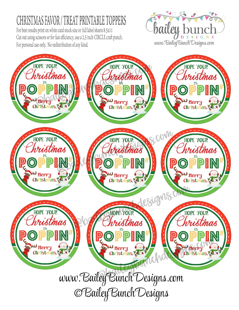 Christmas Pop It Fidget Gift Tags Christmas Gifts Teacher | Etsy