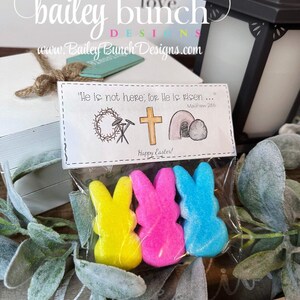He is Risen Tell Your Peeps - Easter Treat Bag Toppers - Jesus is Risen ...